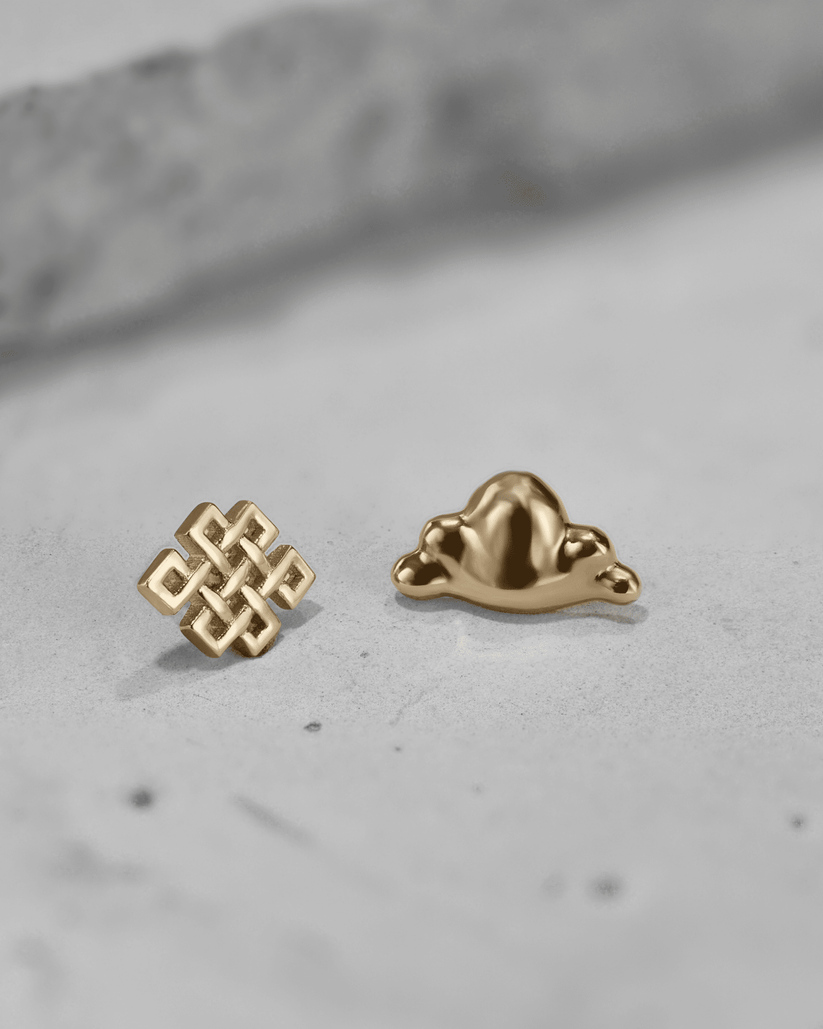 NIMBUS THREADLESS END (14K GOLD) | Ear Studs | Earrings Jewelry