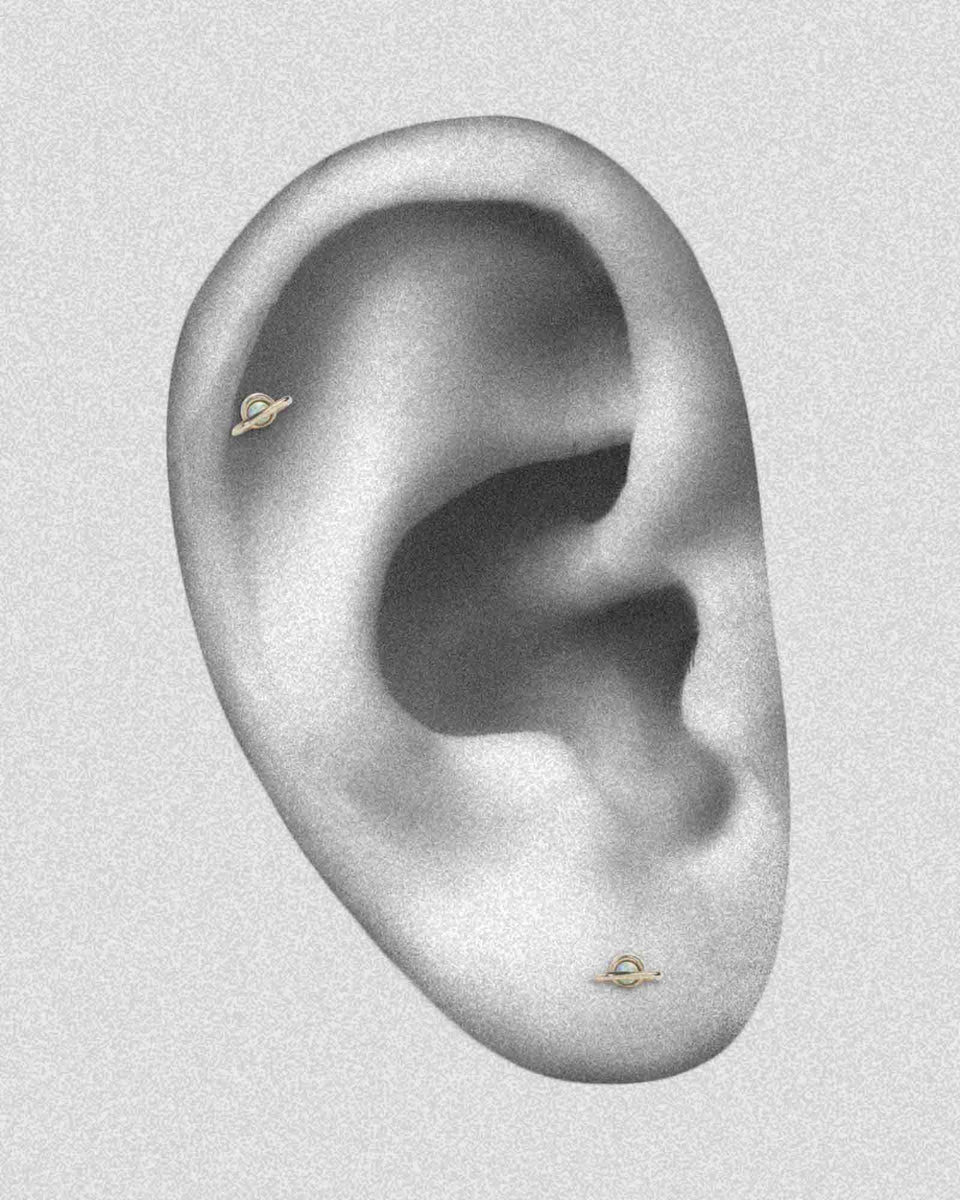 VOYAGER THREADLESS END (14K GOLD) | Ear Studs | Earrings Jewelry