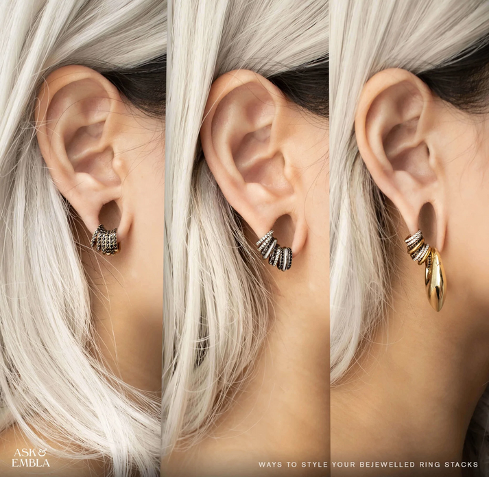 Bejewelled Ring Stacks – Ask and Embla
