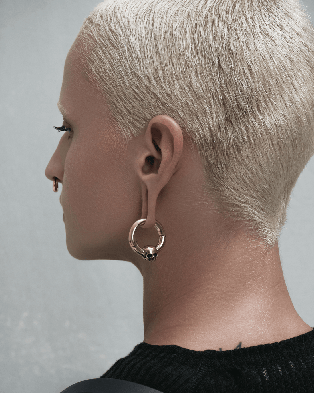 CRANIUM HOOP HANGERS | Stretched Ear Jewelry | Ear Hangers