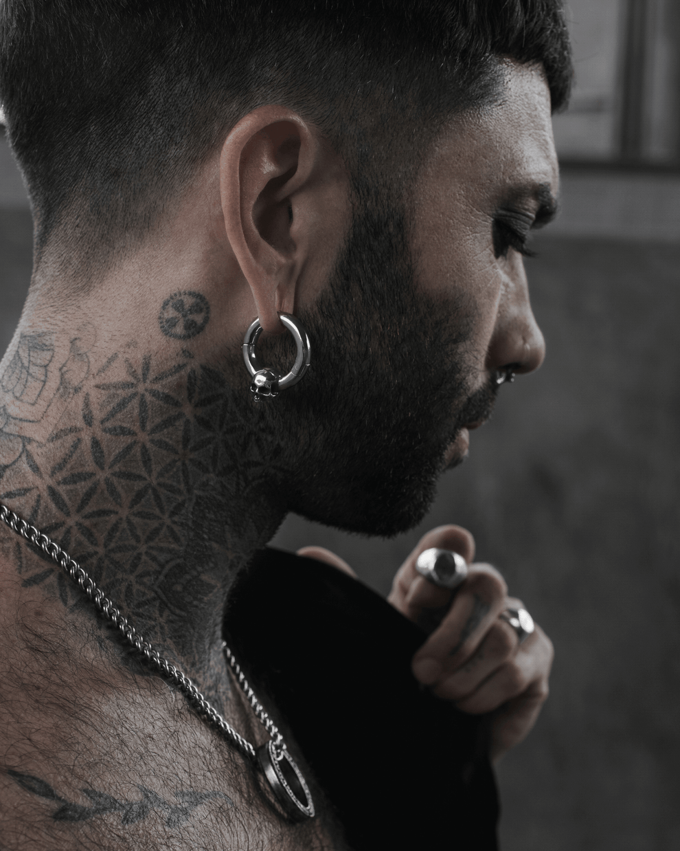 CRANIUM HOOP HANGERS | Stretched Ear Jewelry | Ear Hangers