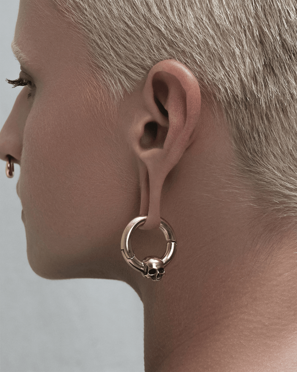 CRANIUM HOOP HANGERS | Stretched Ear Jewelry | Ear Hangers