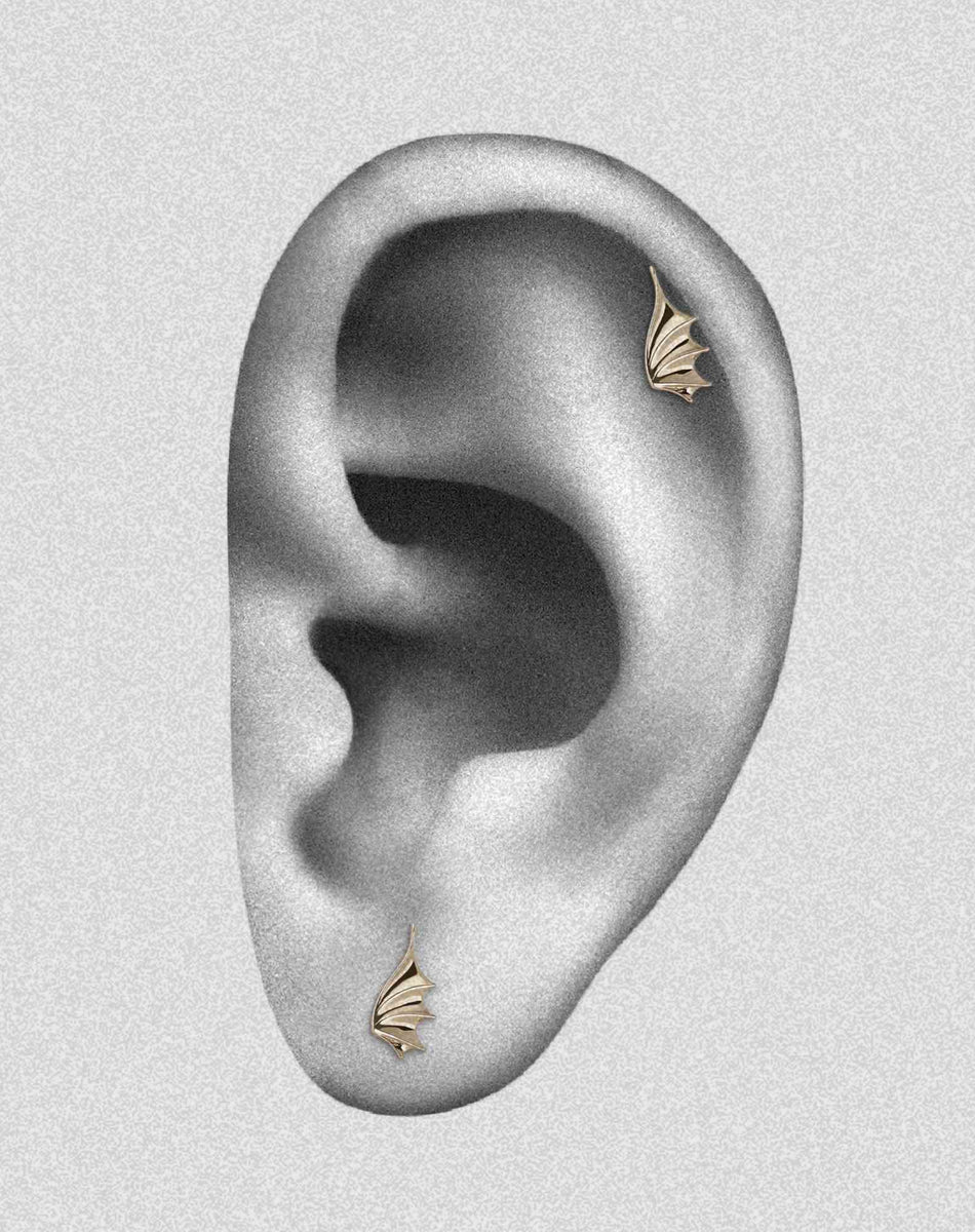 AMBROSE THREADLESS END (14K Gold) | Ear Studs | Earrings Jewelry