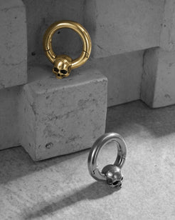 CRANIUM HOOP HANGERS | Stretched Ear Jewelry | Ear Hangers