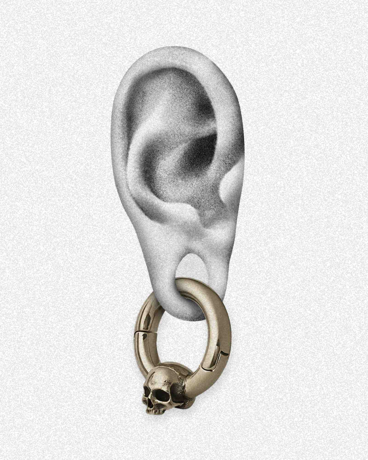 CRANIUM HOOP HANGERS | Stretched Ear Jewelry | Ear Hangers